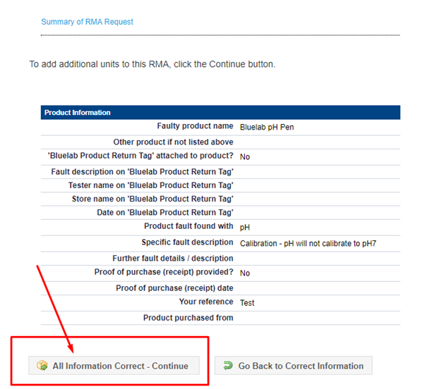 Simple instructions to help submit your RMA
